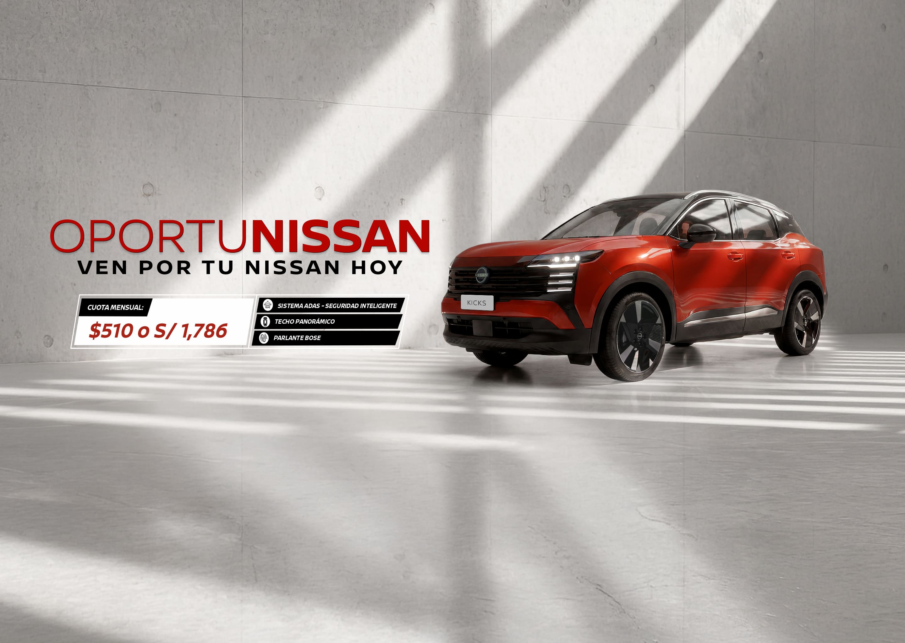 Nuevo Nissan Kicks - SUV moderna 4x2 con diseño premium